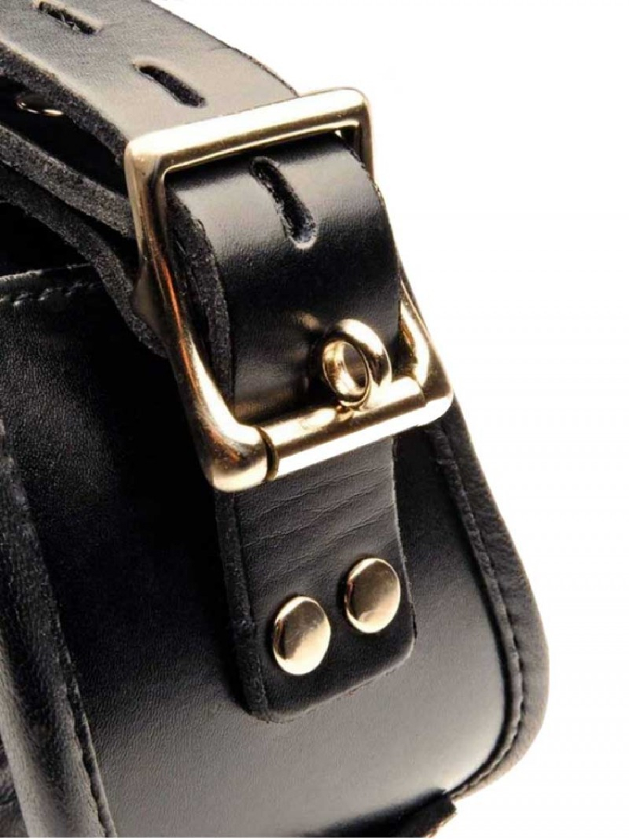 COLLIER MINERVE CUIR NOIR - IEM